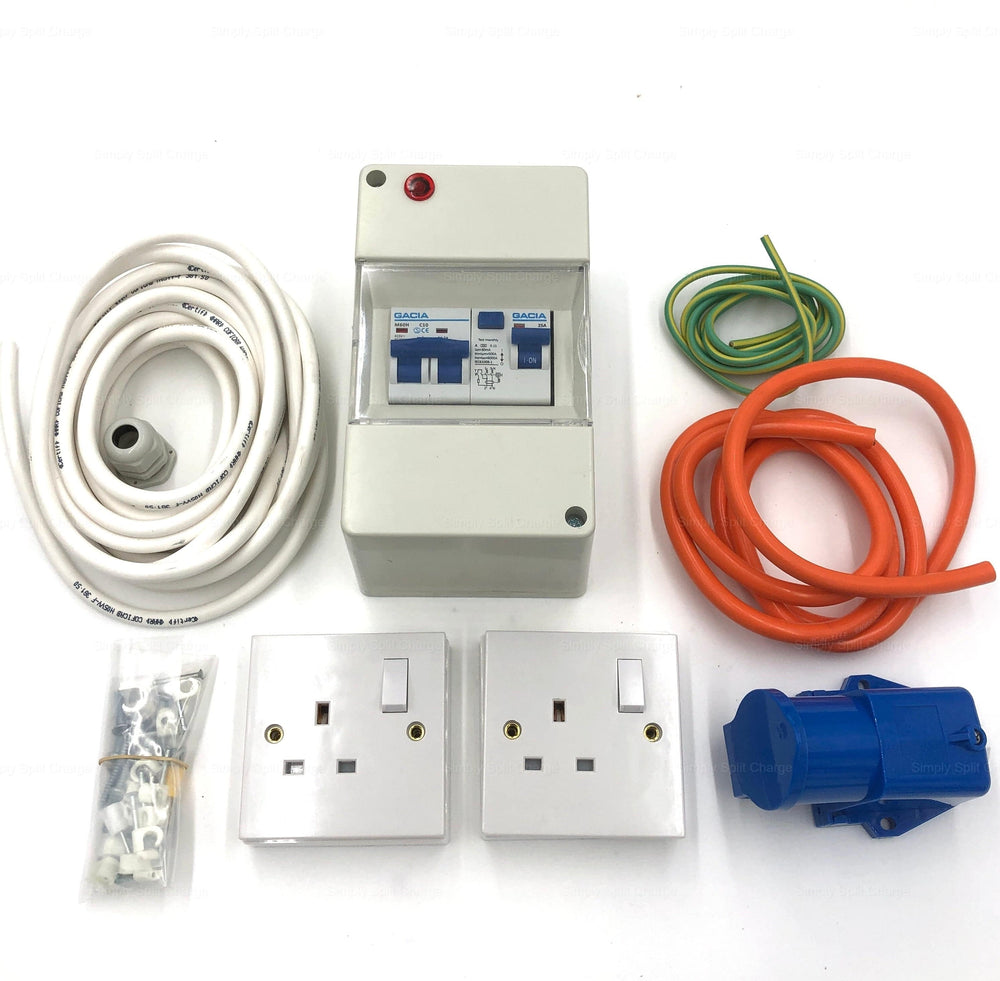 240V Mains Hook-Up Installation Kit For Caravans, Motorhomes & Boats
