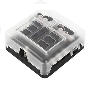 6 Way or 12 Way Blade Fuse box kit with Negative Bus Bar + 70amp Ready ...