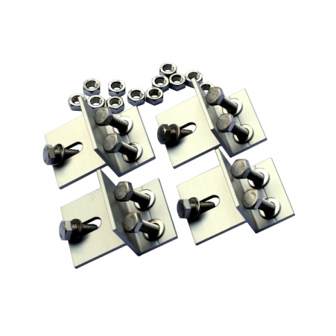 Aluminium Solar Panel Mounting set with 4 x Metal Bracket inc Nuts ...