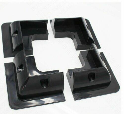 Black Plastic Solar Panel Corner Mounts | Simply Split Charge