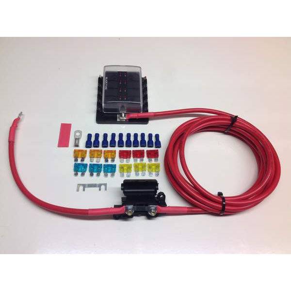 Fuse box distribution kit with ready made leads + 10-way Fuse Box ...